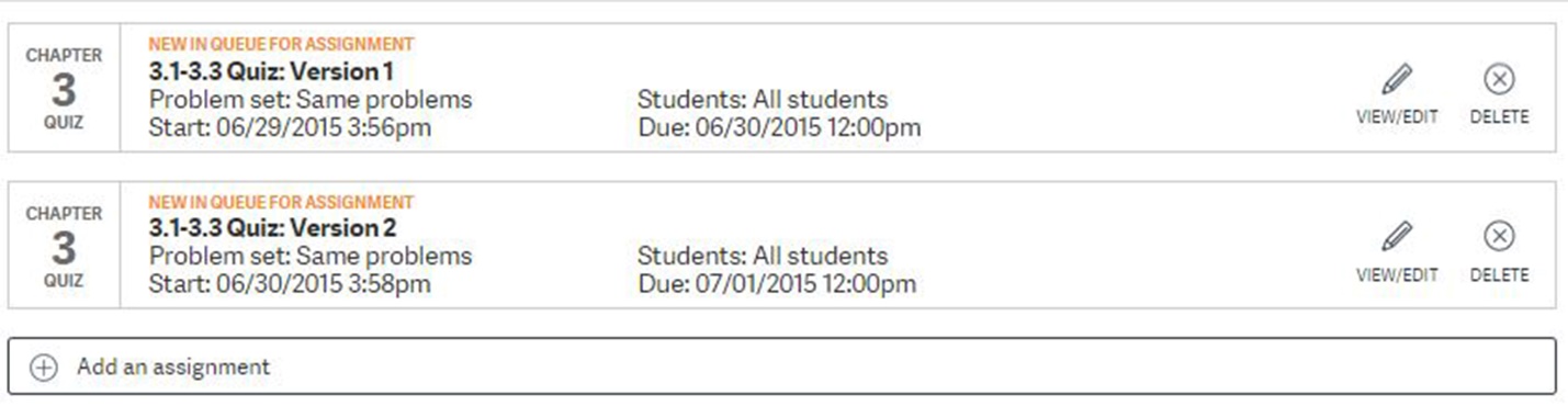 Big Ideas Math: Can assignments be given multiple times?