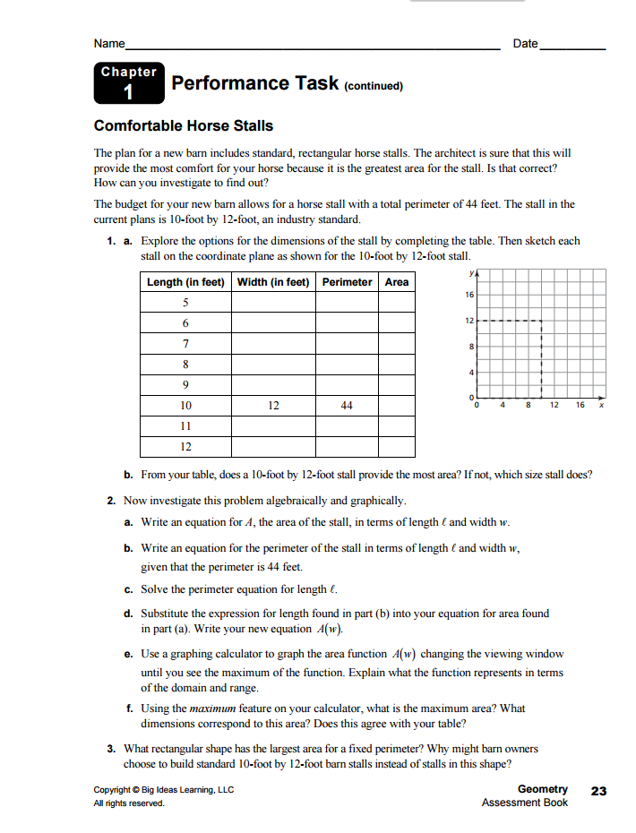 Big Ideas Math: What are Performance Tasks?